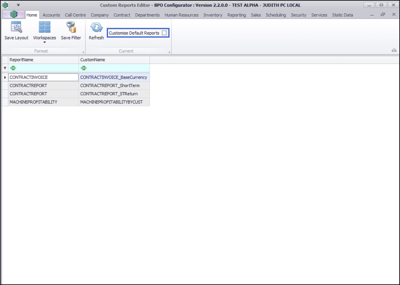 Client Specific Customized Sales Reports